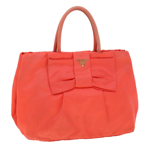 Prada | Bags | Prada Hand Bag Ribbon Nairo Orange Auth Bs2283 | Poshmark